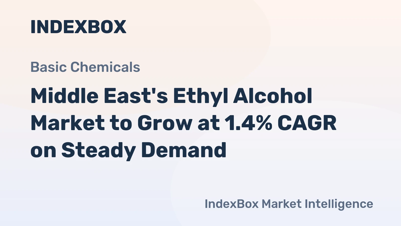 Middle East's Ethyl Alcohol Market to Grow at 1.4% CAGR on Steady Demand