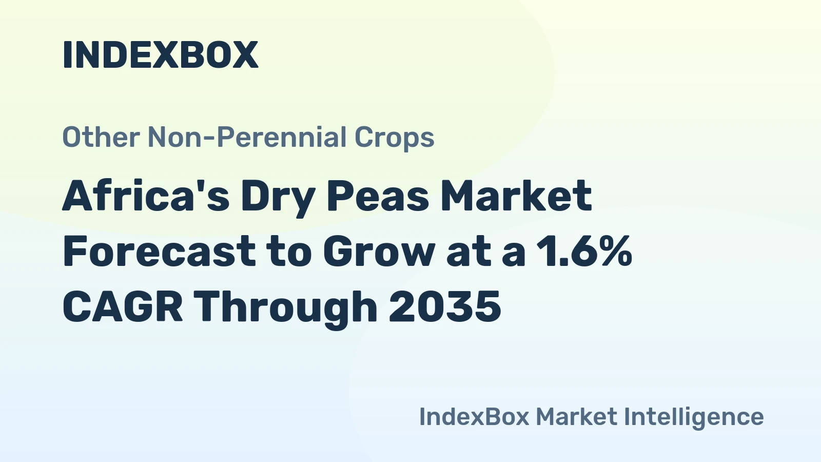 Africa's Dry Peas Market Forecast to Grow at a 1.6% CAGR Through 2035