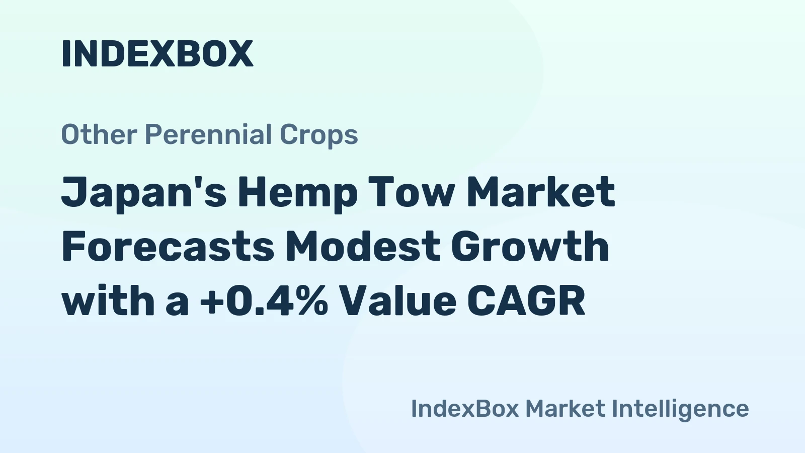 Japan's Hemp Tow Market Forecasts Modest Growth with a +0.4% Value CAGR