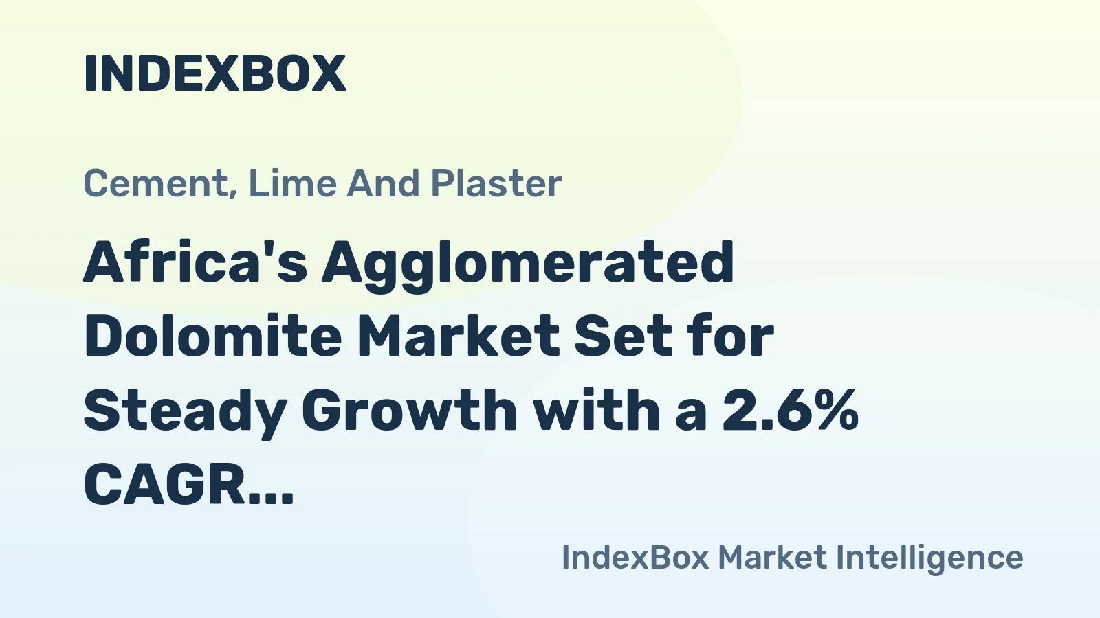 Africa's Agglomerated Dolomite Market Set for Steady Growth with a 2.6% CAGR