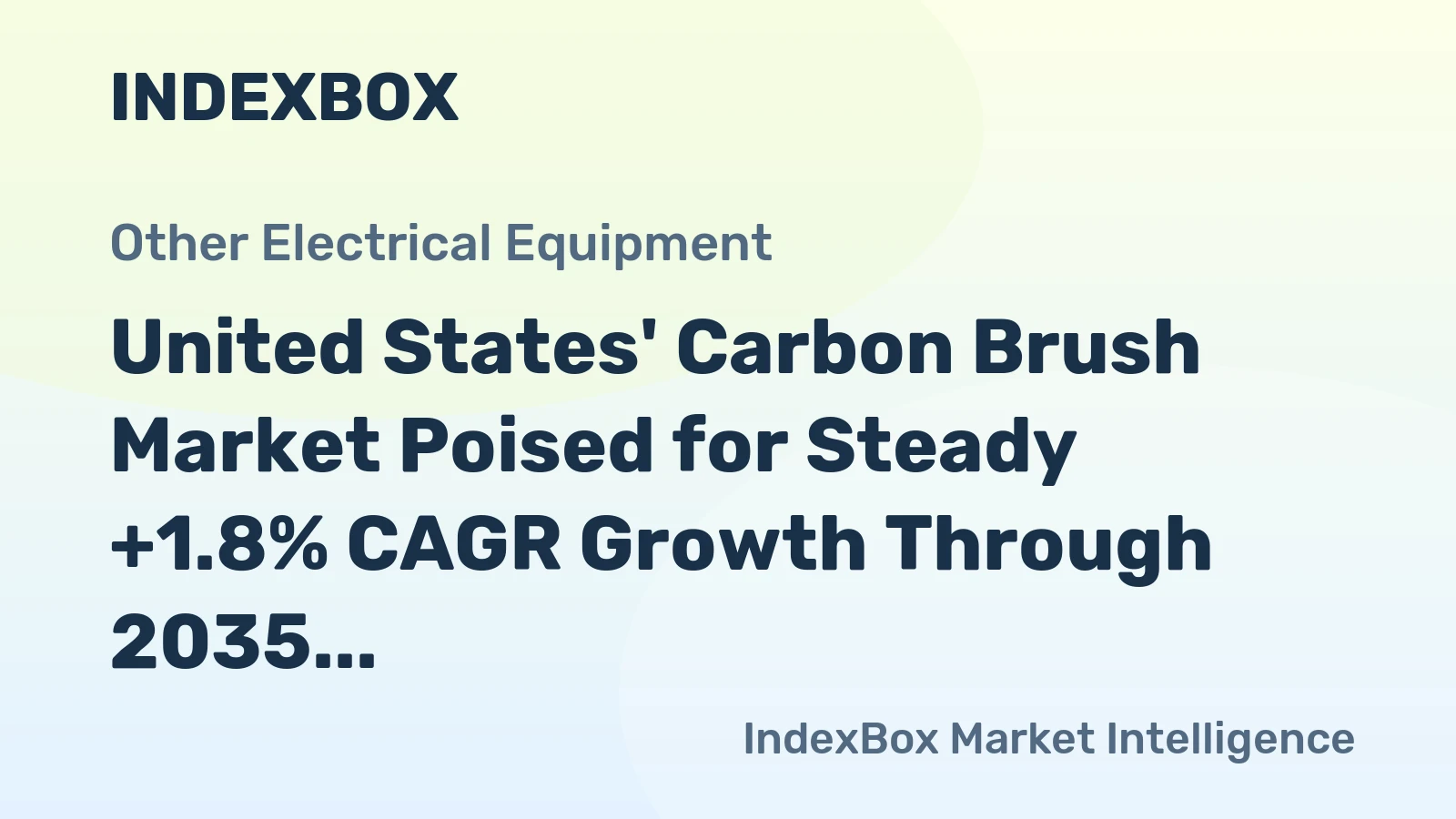 United States' Carbon Brush Market Poised for Steady +1.8% CAGR Growth Through 2035