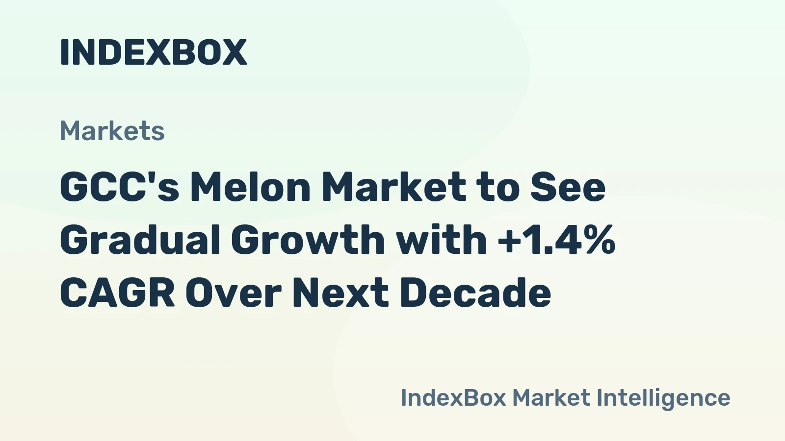 GCC's Melon Market to See Gradual Growth with +1.4% CAGR Over Next Decade