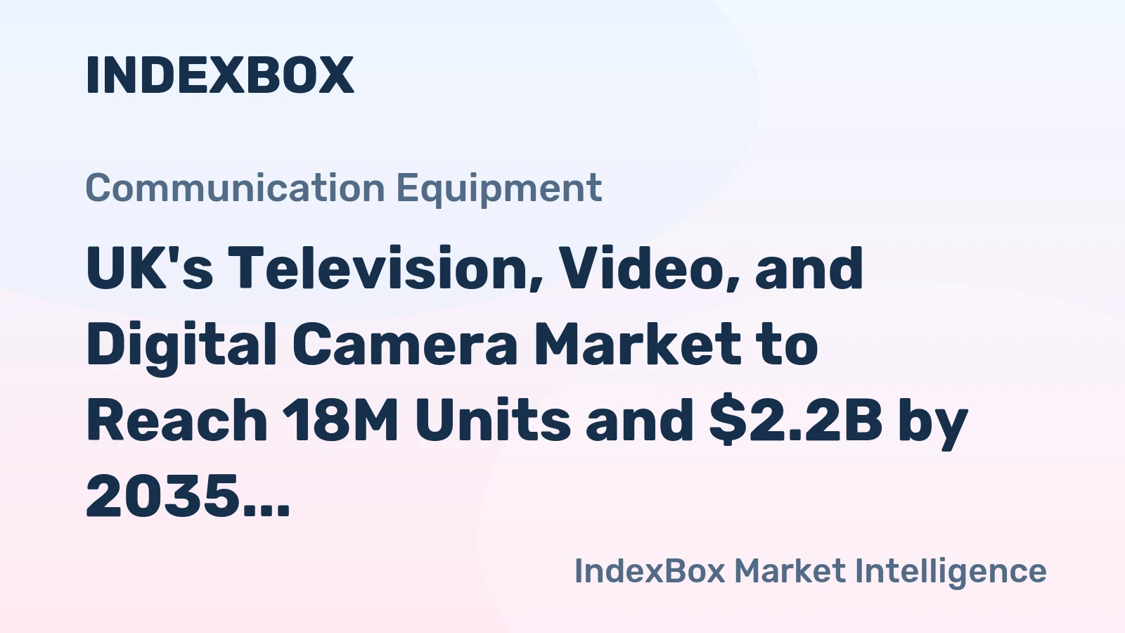 UK's Television, Video, and Digital Camera Market to Reach 18M Units and $2.2B by 2035