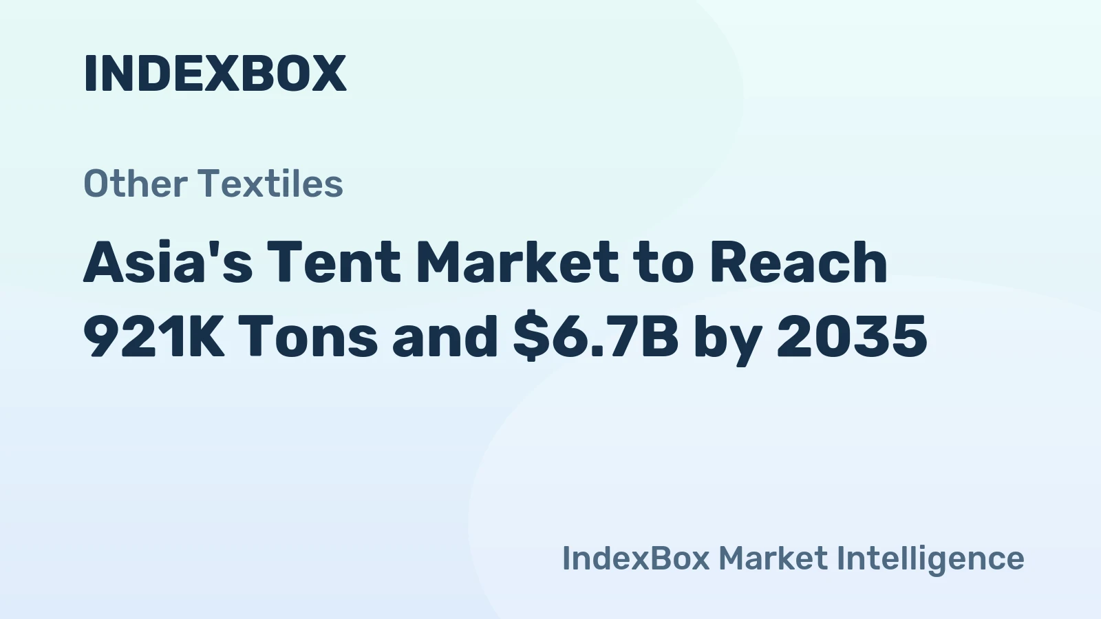 Asia's Tent Market to Reach 921K Tons and $6.7B by 2035