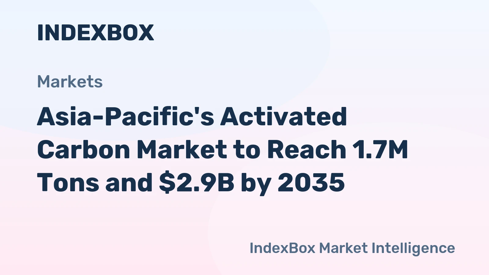 Asia-Pacific's Activated Carbon Market to Reach 1.7M Tons and $2.9B by 2035