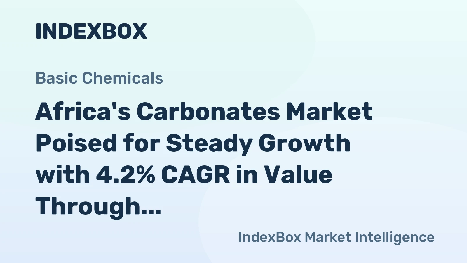 Africa's Carbonates Market Poised for Steady Growth with 4.2% CAGR in Value Through 2035