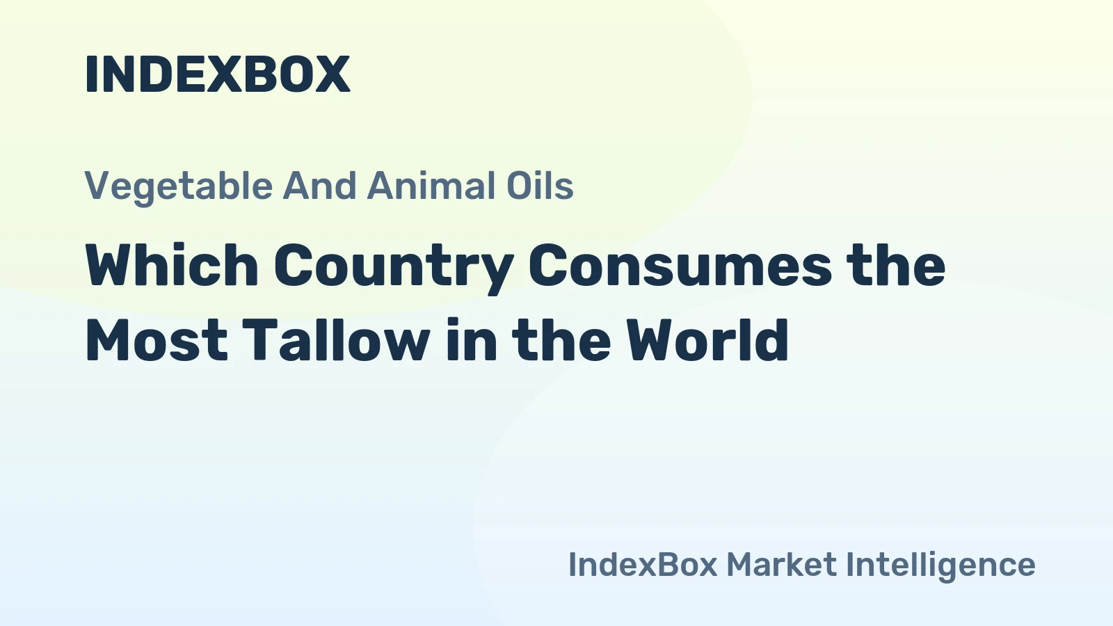 Which Country Consumes the Most Tallow in the World?