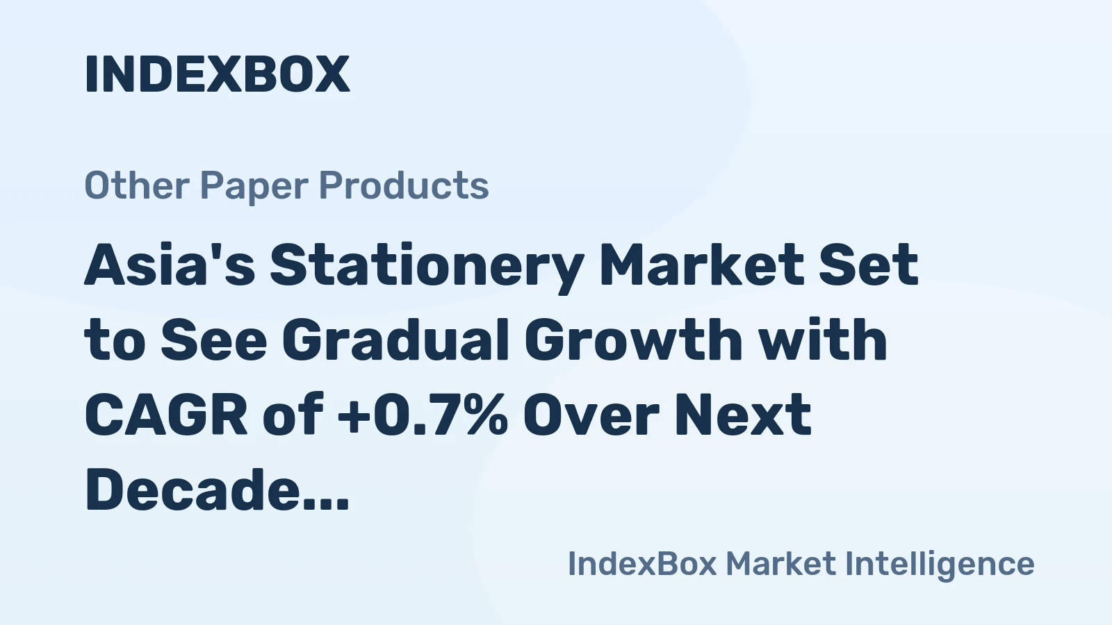 Asia's Stationery Market Set to See Gradual Growth with CAGR of +0.7% Over Next Decade