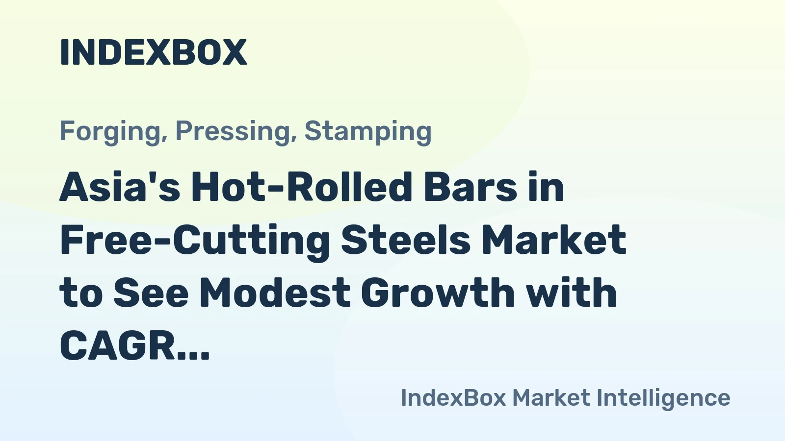 Asia's Hot-Rolled Bars in Free-Cutting Steels Market to See Modest Growth with CAGR of +0.3% from 2024-2035