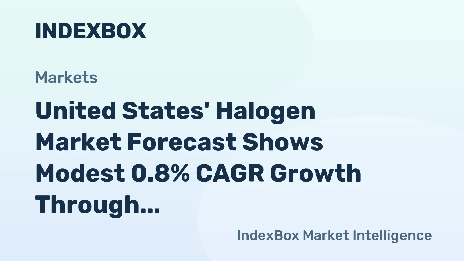 United States' Halogen Market Forecast Shows Modest 0.8% CAGR Growth Through 2035