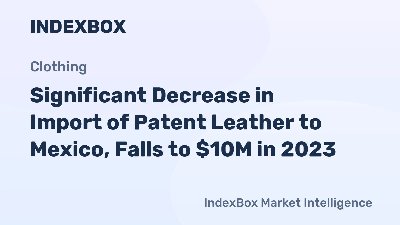 Significant Decrease in Import of Patent Leather to Mexico, Falls to $10M in 2023