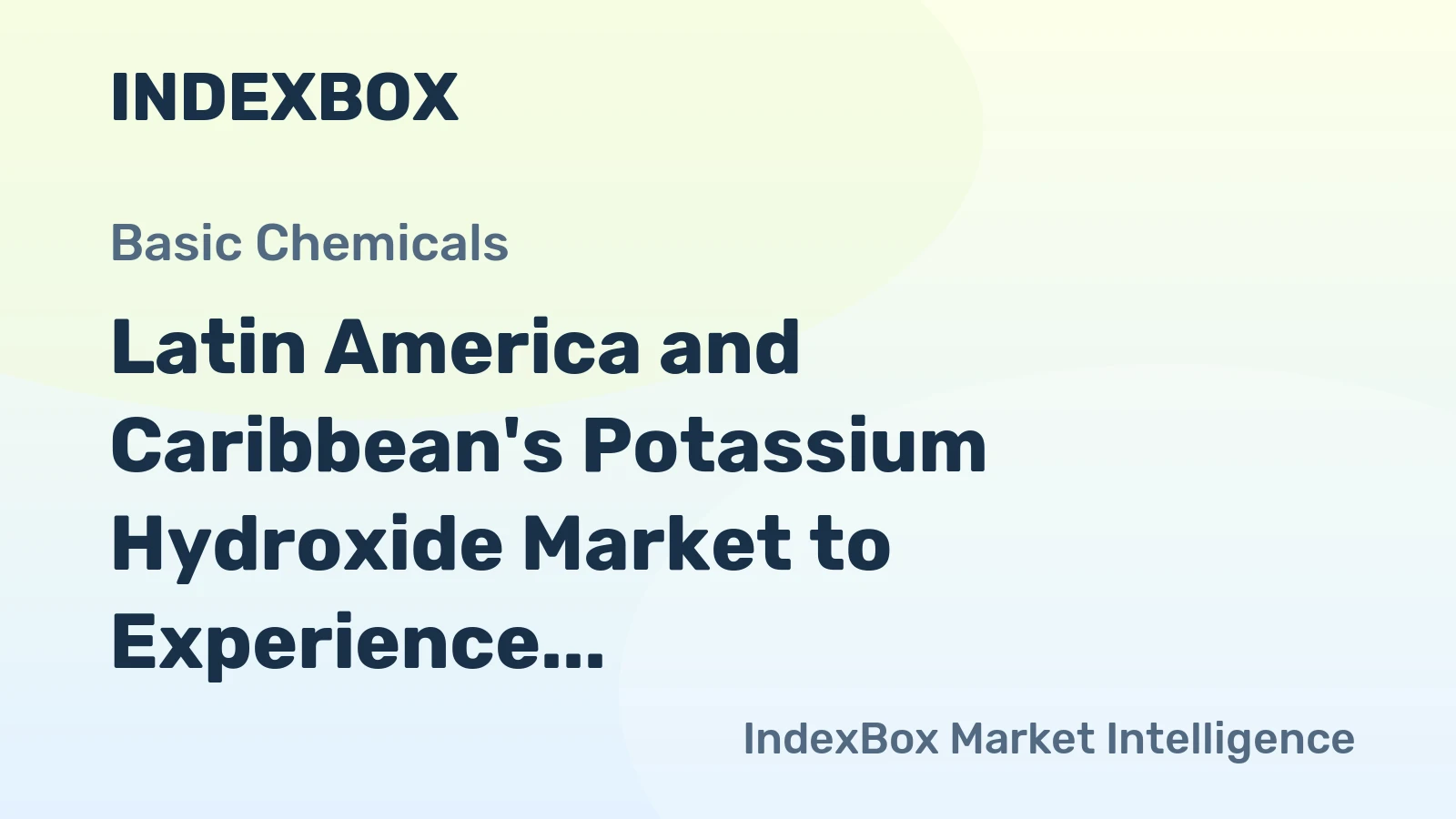 Latin America and Caribbean's Potassium Hydroxide Market to Experience Slight Growth with +0.6% CAGR From 2024 to 2035
