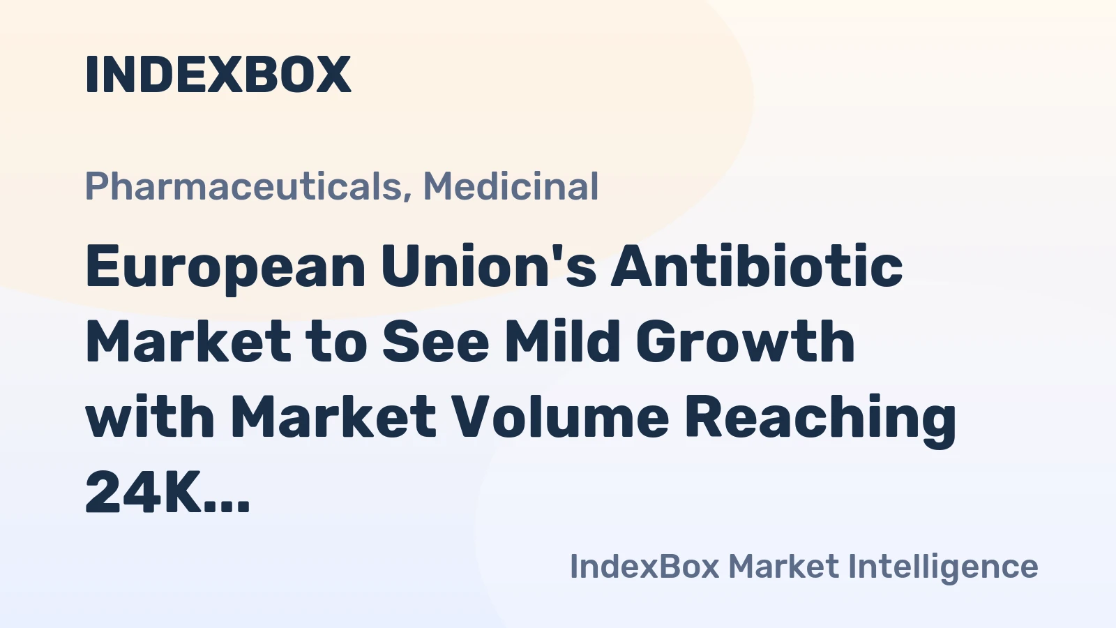 European Union's Antibiotic Market to See Mild Growth with Market Volume Reaching 24K Tons and Value Hitting $3.8B by 2035