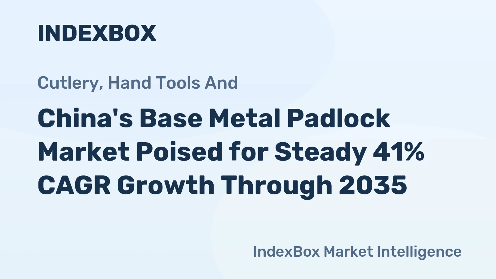 China's Base Metal Padlock Market Poised for Steady 41% CAGR Growth Through 2035