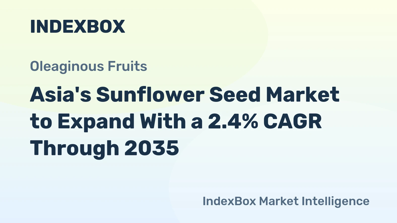 Asia's Sunflower Seed Market to Expand With a 2.4% CAGR Through 2035