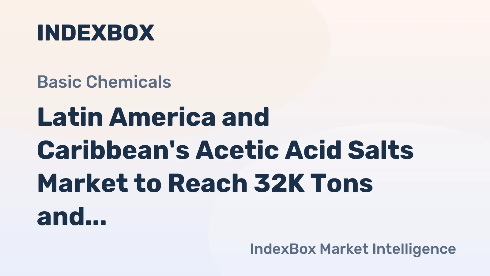 Latin America and Caribbean's Acetic Acid Salts Market to Reach 32K Tons and $123M by 2035, Driven by Increasing Demand