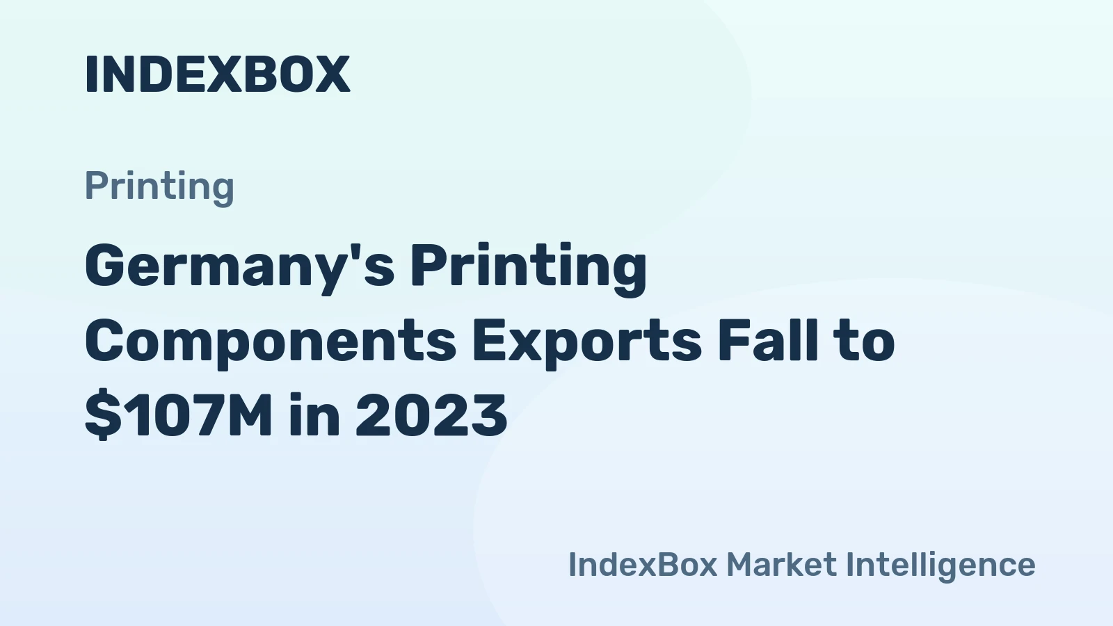Germany's Printing Components Exports Fall to $107M in 2023