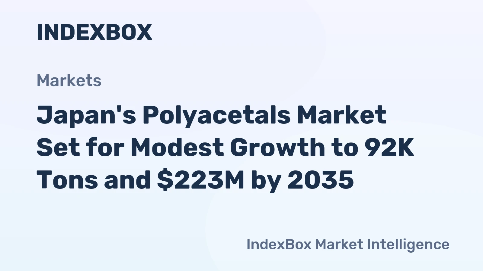 Japan's Polyacetals Market Set for Modest Growth to 92K Tons and $223M by 2035