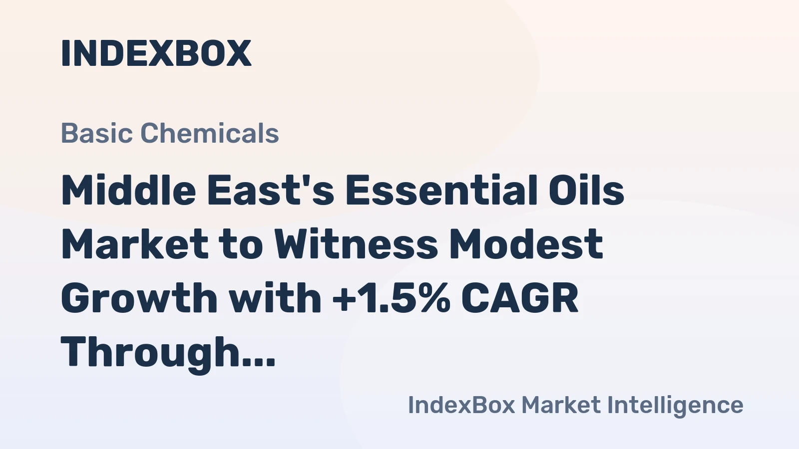 Middle East's Essential Oils Market to Witness Modest Growth with +1.5% CAGR Through 2035