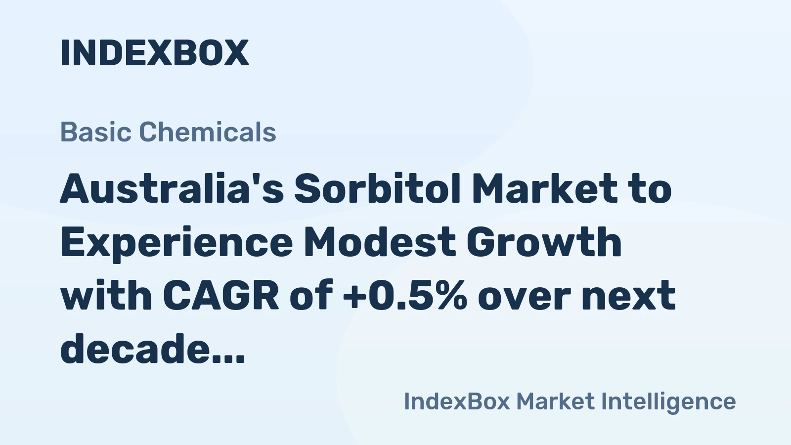 Australia's Sorbitol Market to Experience Modest Growth with CAGR of +0.5% over next decade