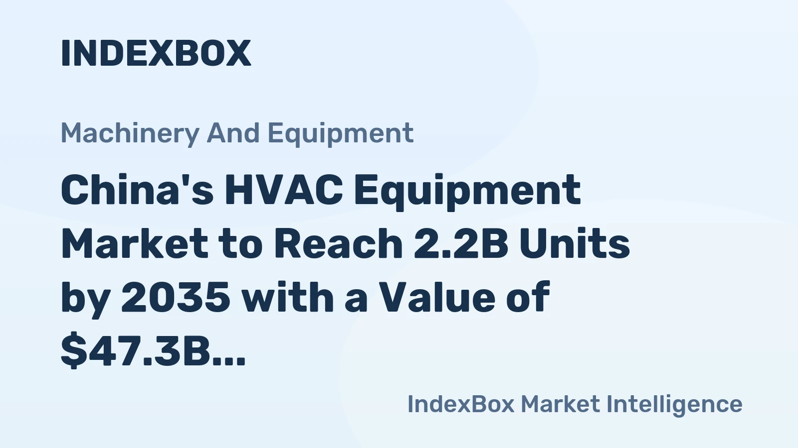 China's HVAC Equipment Market to Reach 2.2B Units by 2035 with a Value of $47.3B
