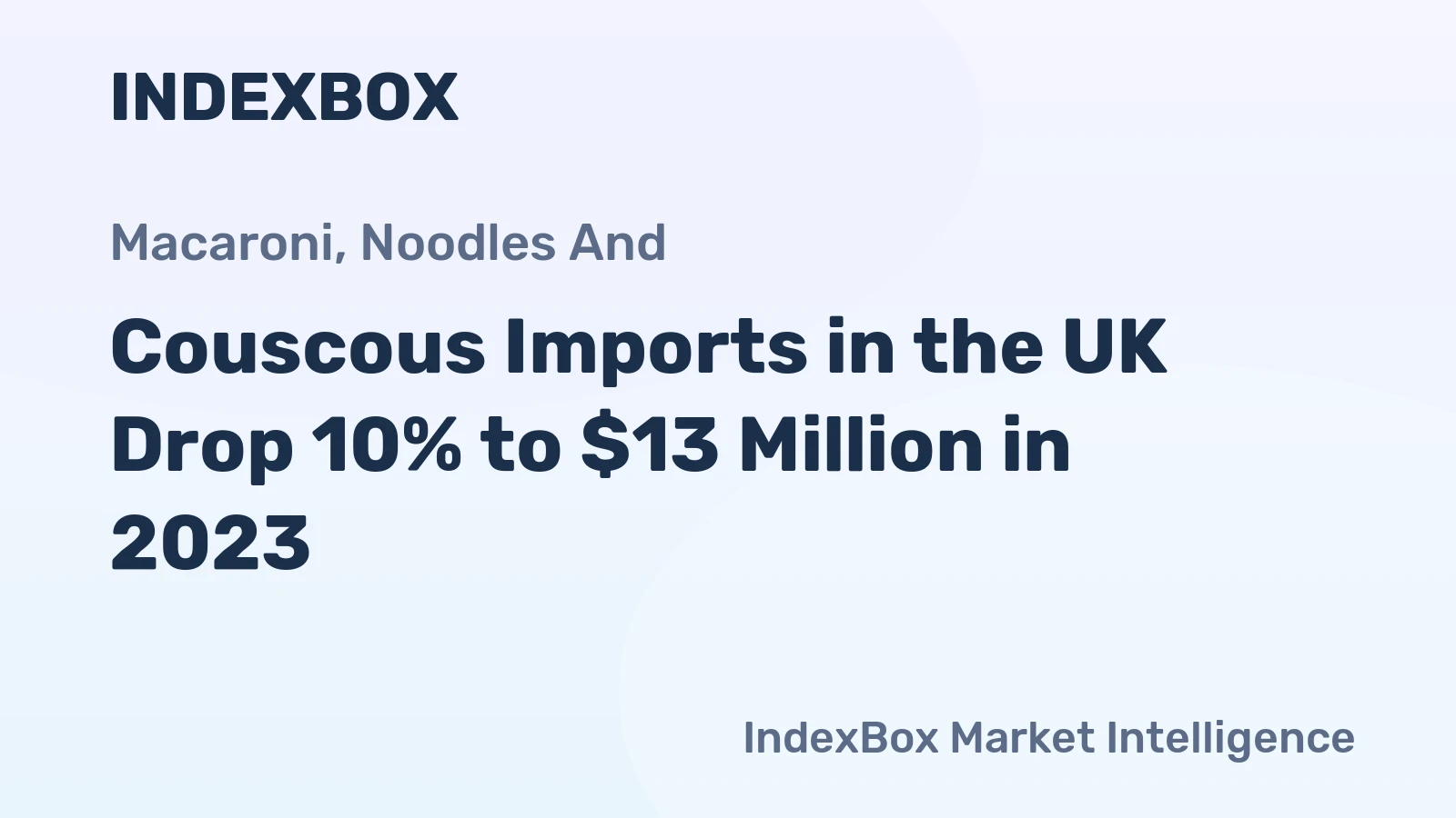 Couscous Imports in the UK Drop 10% to $13 Million in 2023