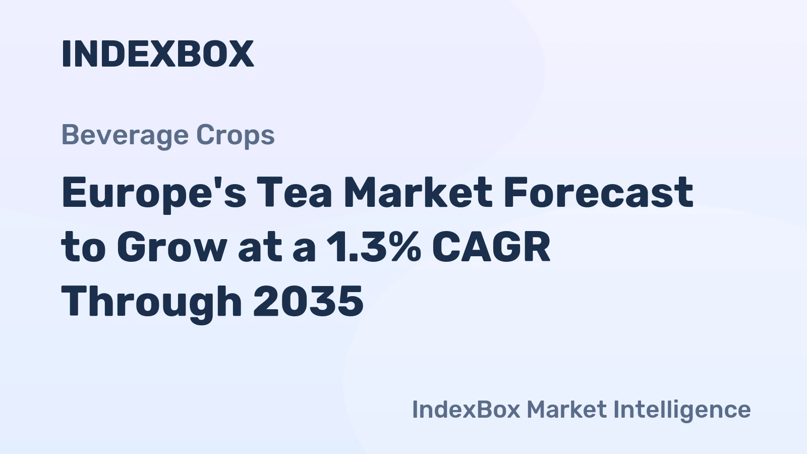 Europe's Tea Market Forecast to Grow at a 1.3% CAGR Through 2035