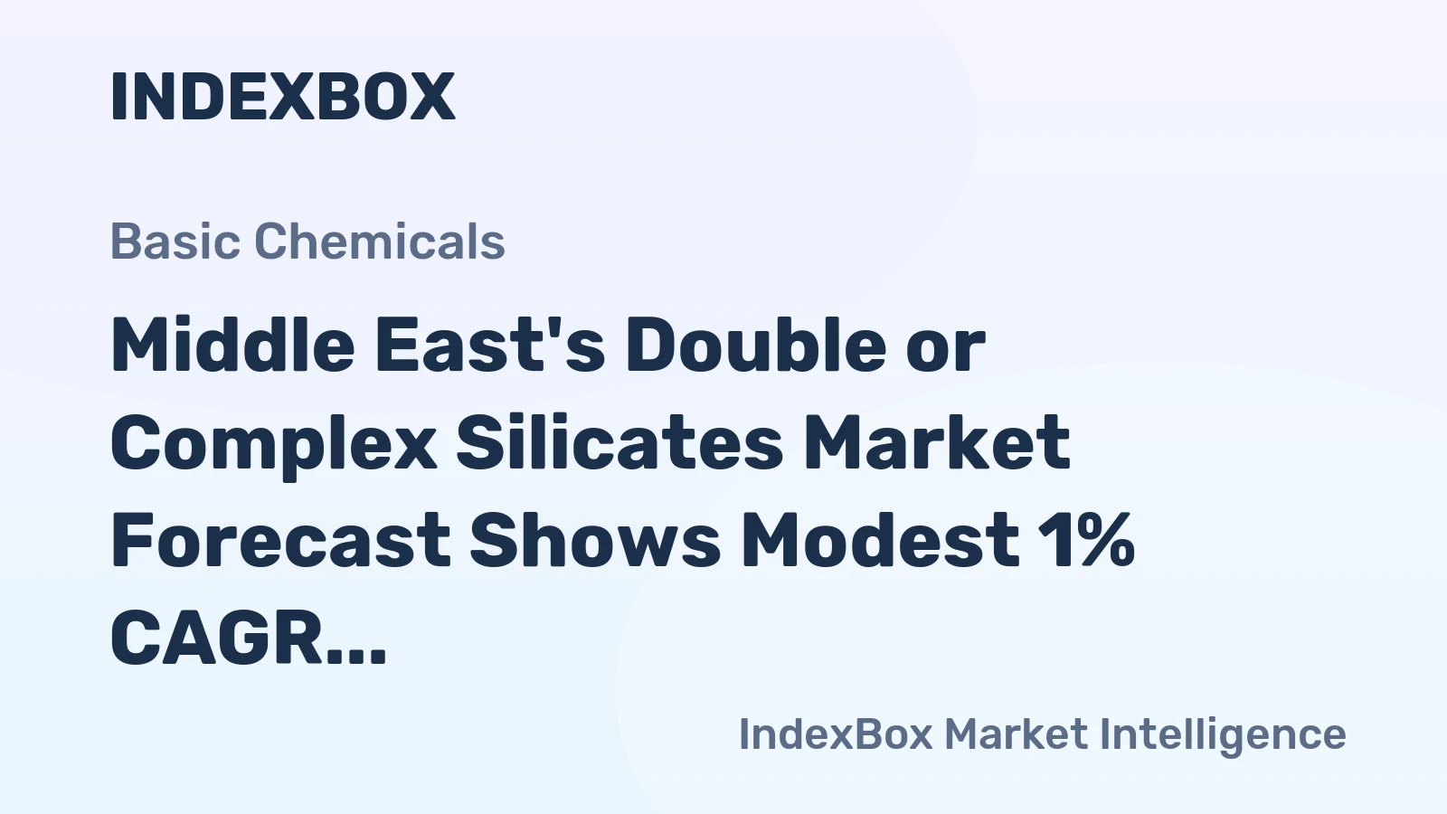 Middle East's Double or Complex Silicates Market Forecast Shows Modest 1% CAGR Growth Through 2035