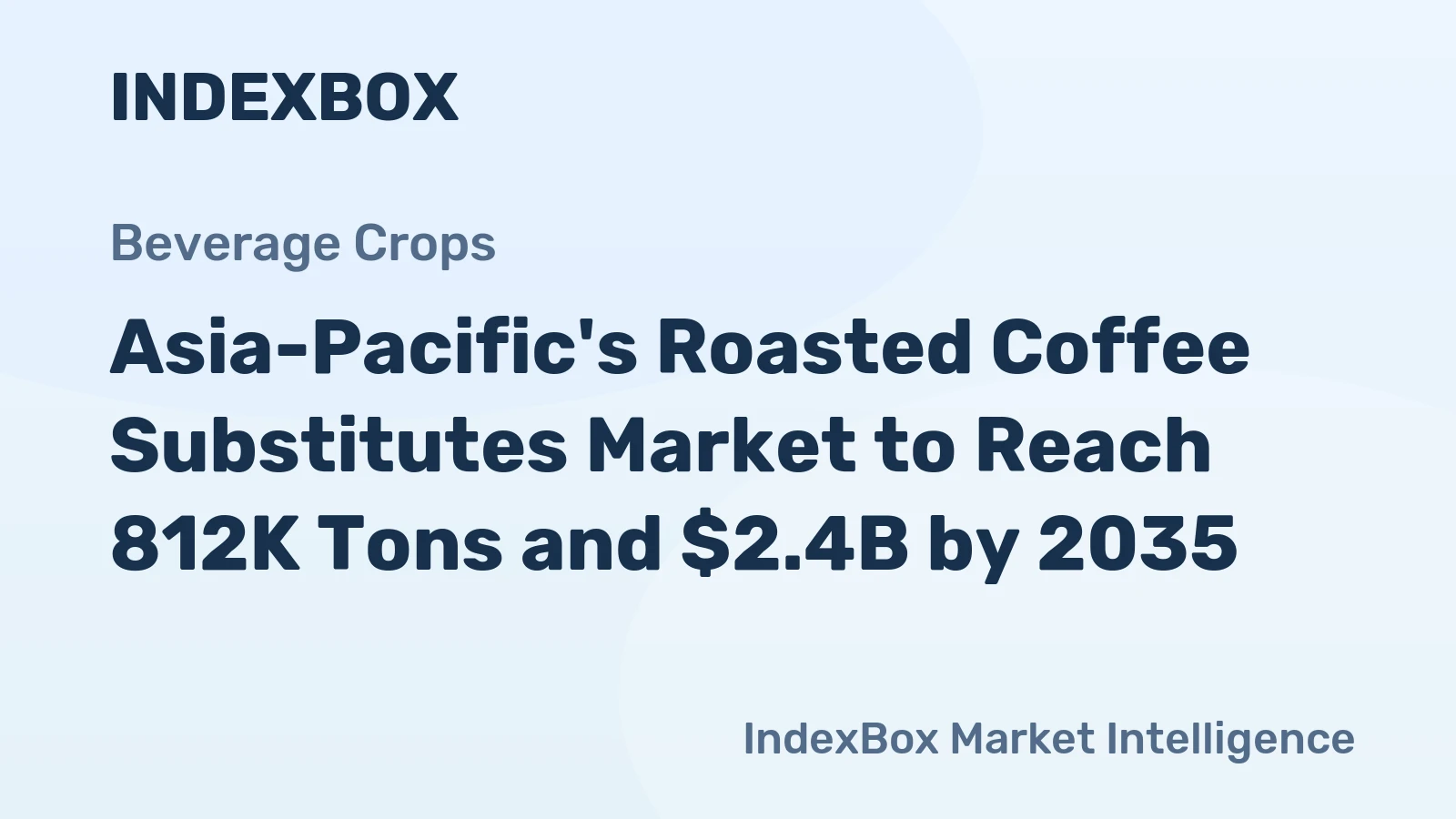 Asia-Pacific's Roasted Coffee Substitutes Market to Reach 812K Tons and $2.4B by 2035
