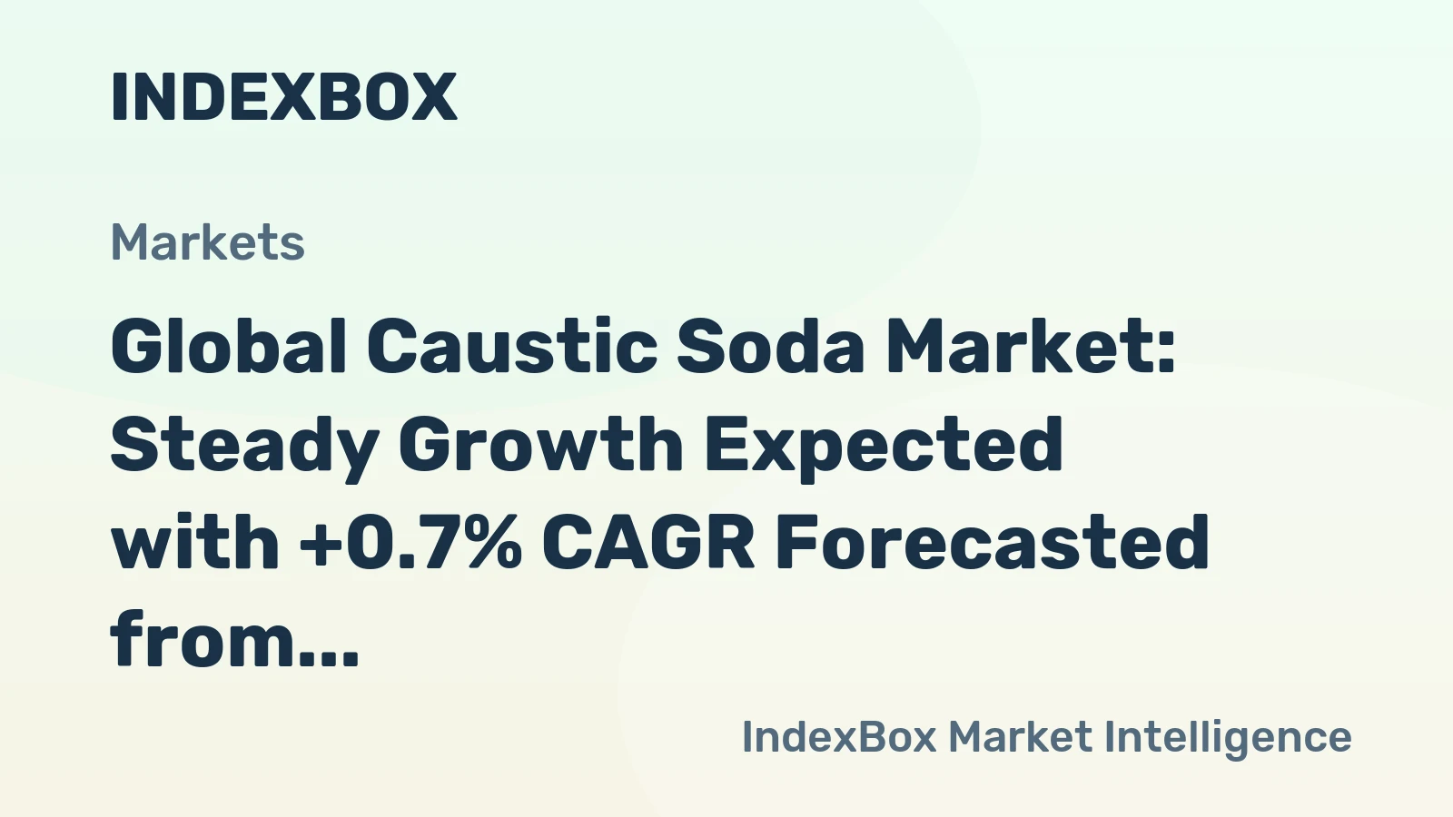 Global Caustic Soda Market: Steady Growth Expected with +0.7% CAGR Forecasted from 2024 to 2035