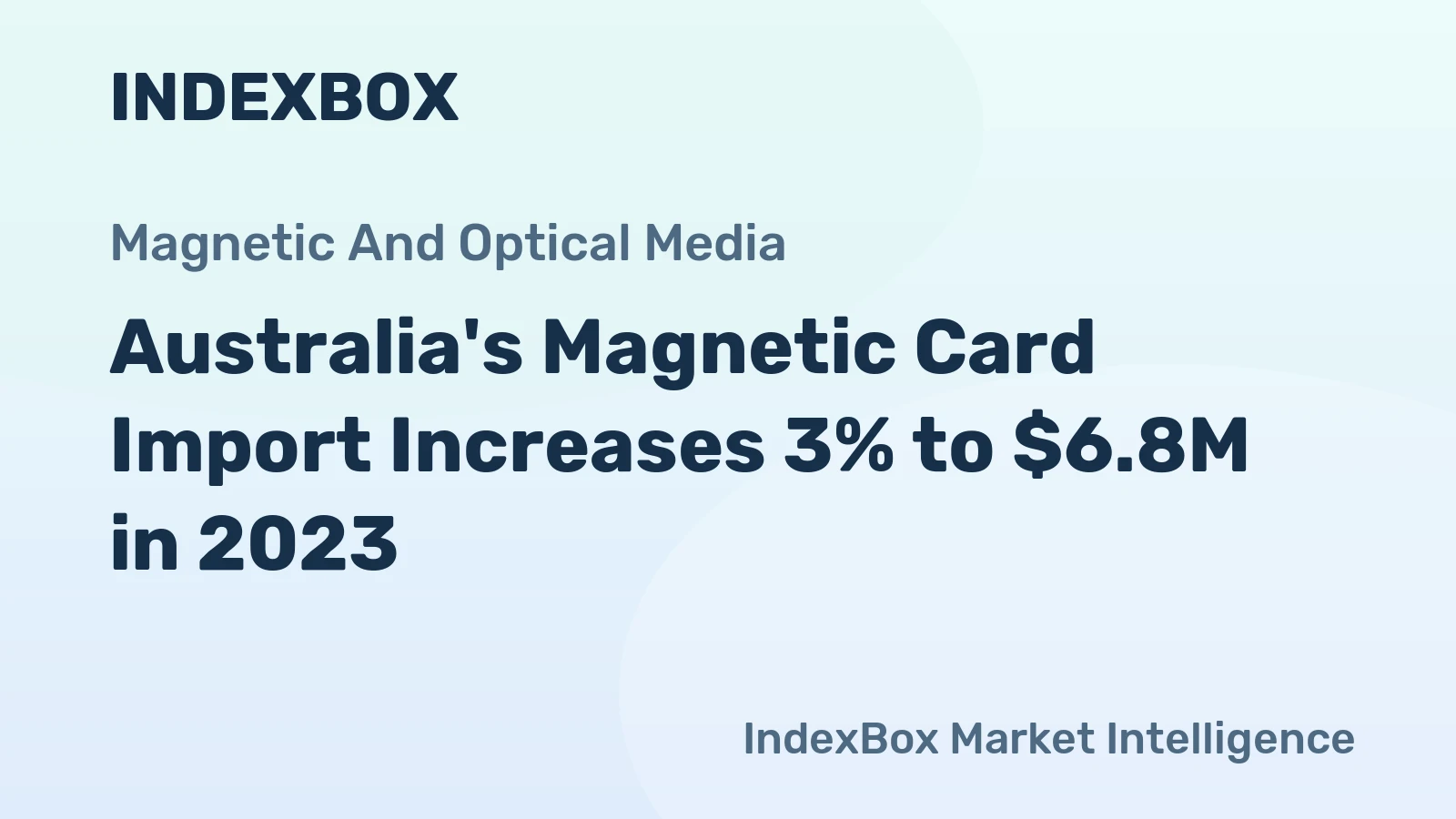 Australia's Magnetic Card Import Increases 3% to $6.8M in 2023