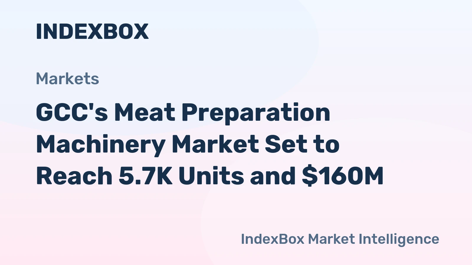 GCC's Meat Preparation Machinery Market Set to Reach 5.7K Units and $160M