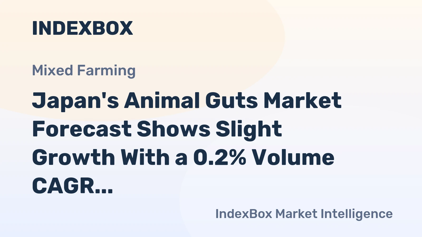 Japan's Animal Guts Market Forecast Shows Slight Growth With a 0.2% Volume CAGR Through 2035
