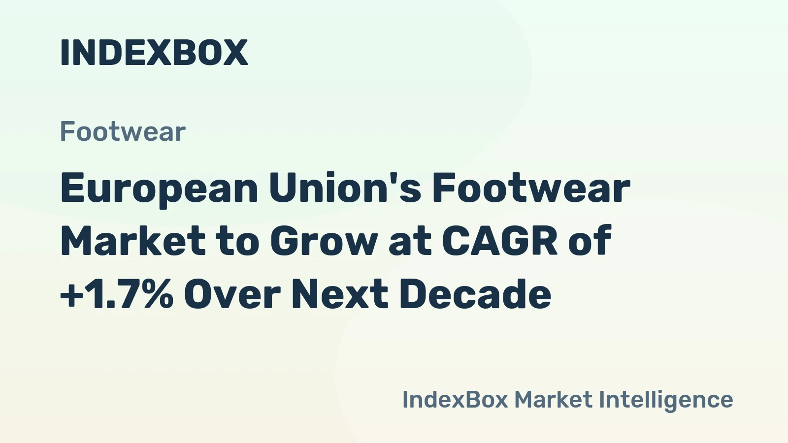 European Union's Footwear Market to Grow at CAGR of +1.7% Over Next Decade