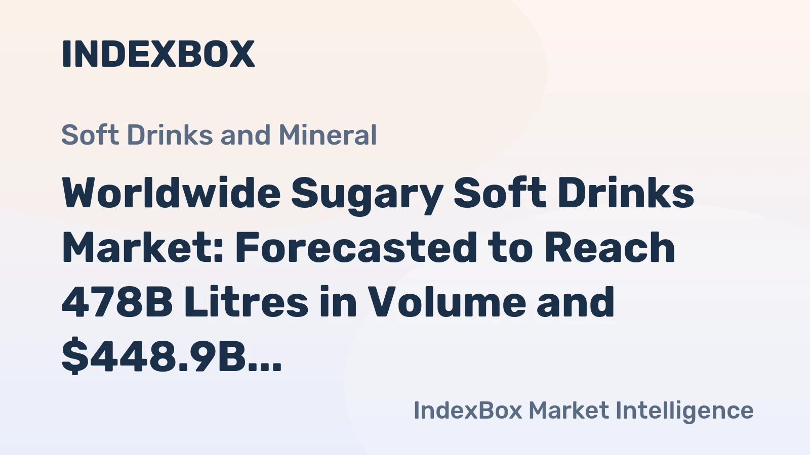 Worldwide Sugary Soft Drinks Market: Forecasted to Reach 478B Litres in Volume and $448.9B in Value by 2035