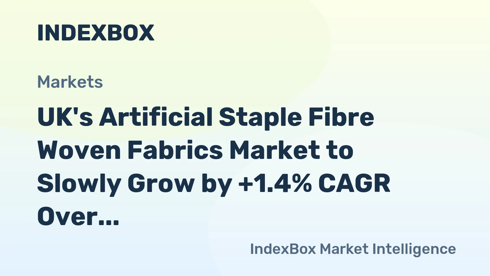 UK's Artificial Staple Fibre Woven Fabrics Market to Slowly Grow by +1.4% CAGR Over Next Decade, Reaching $860M by 2035