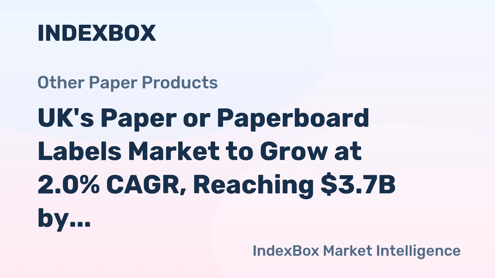 UK's Paper or Paperboard Labels Market to Grow at 2.0% CAGR, Reaching $3.7B by 2035