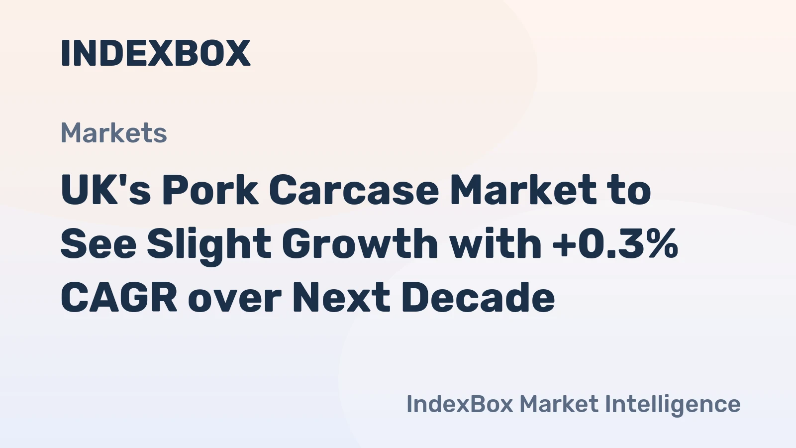 UK's Pork Carcase Market to See Slight Growth with +0.3% CAGR over Next Decade