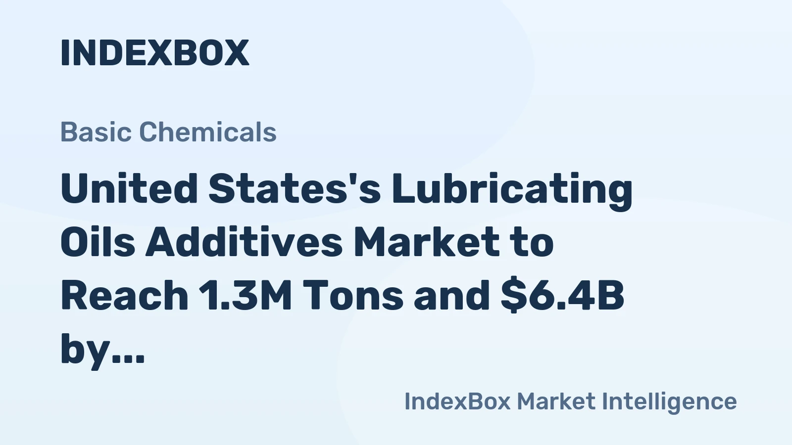 United States's Lubricating Oils Additives Market to Reach 1.3M Tons and $6.4B by 2035