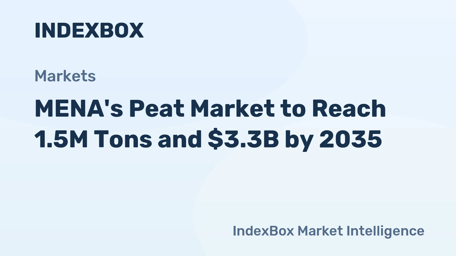 MENA's Peat Market to Reach 1.5M Tons and $3.3B by 2035