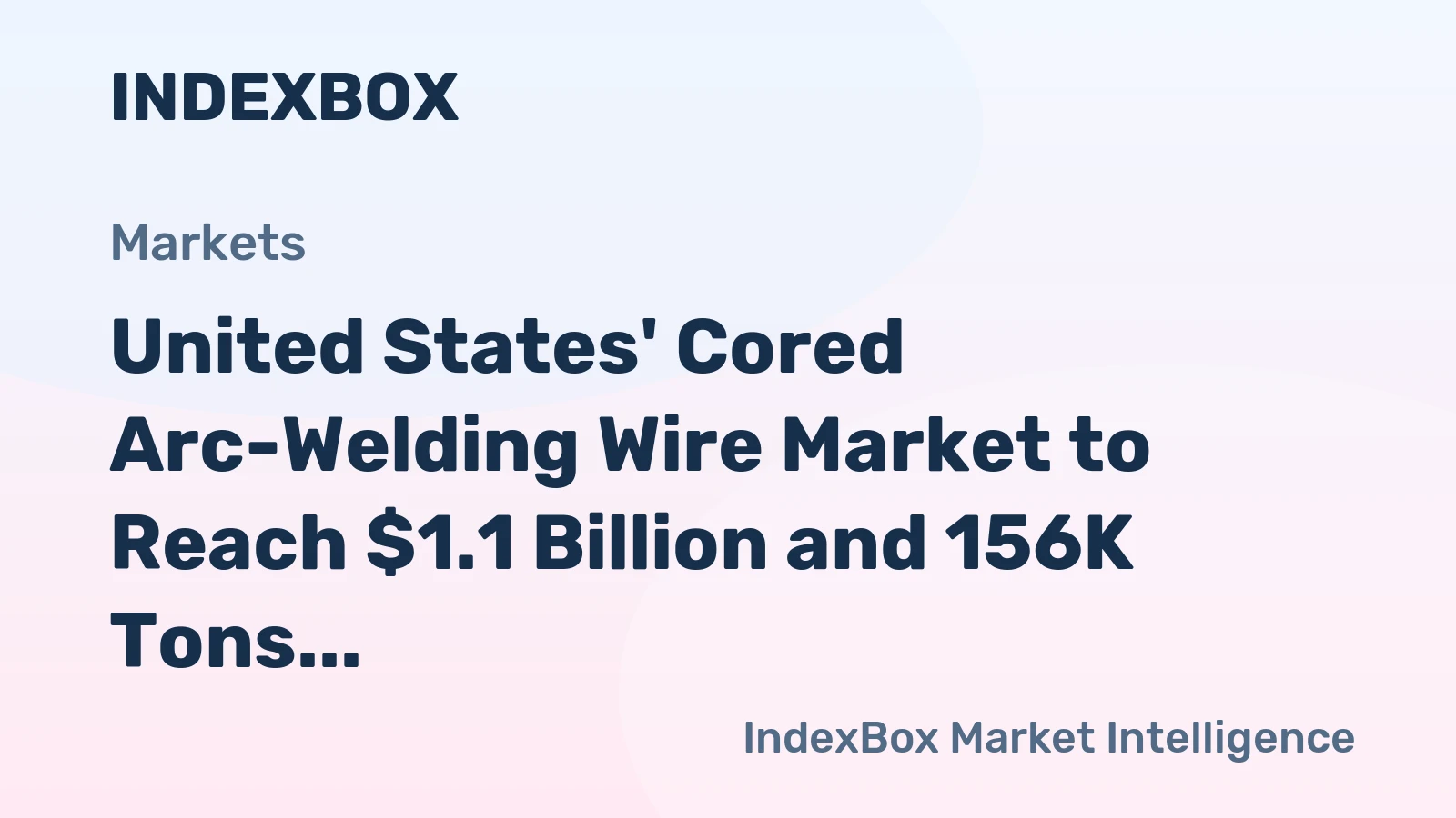 United States' Cored Arc-Welding Wire Market to Reach $1.1 Billion and 156K Tons by 2035