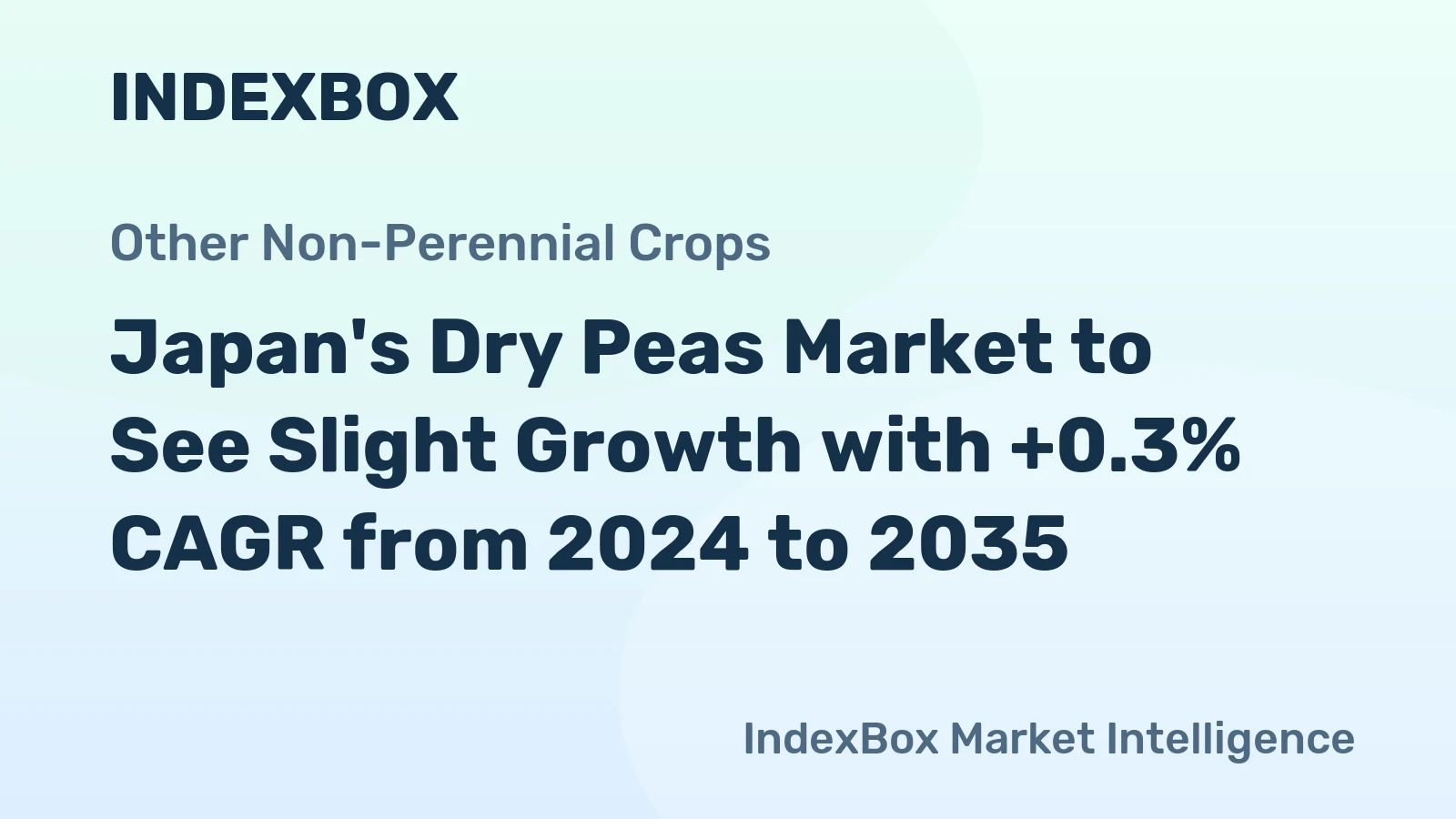 Japan's Dry Peas Market to See Slight Growth with +0.3% CAGR from 2024 to 2035