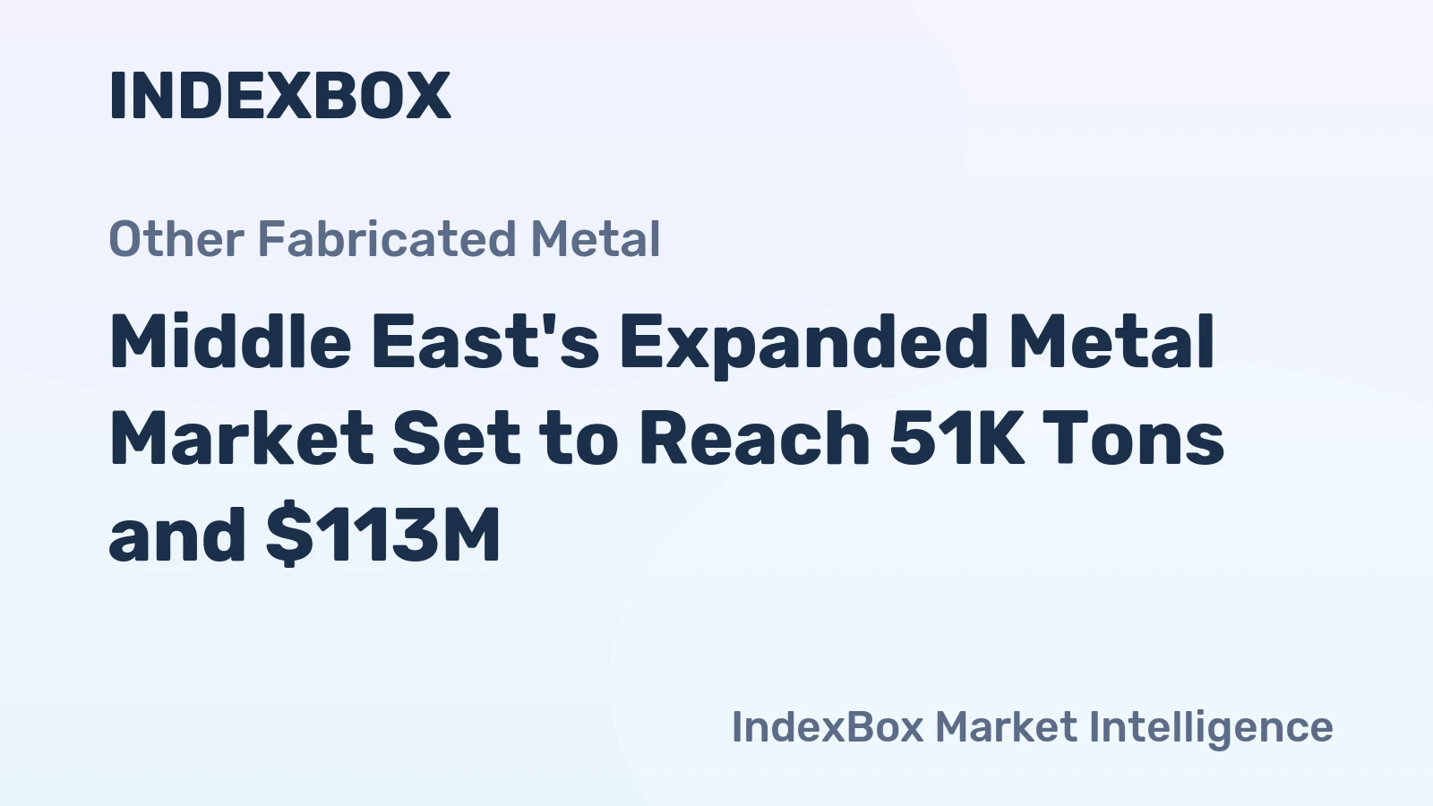 Middle East's Expanded Metal Market Set to Reach 51K Tons and $113M