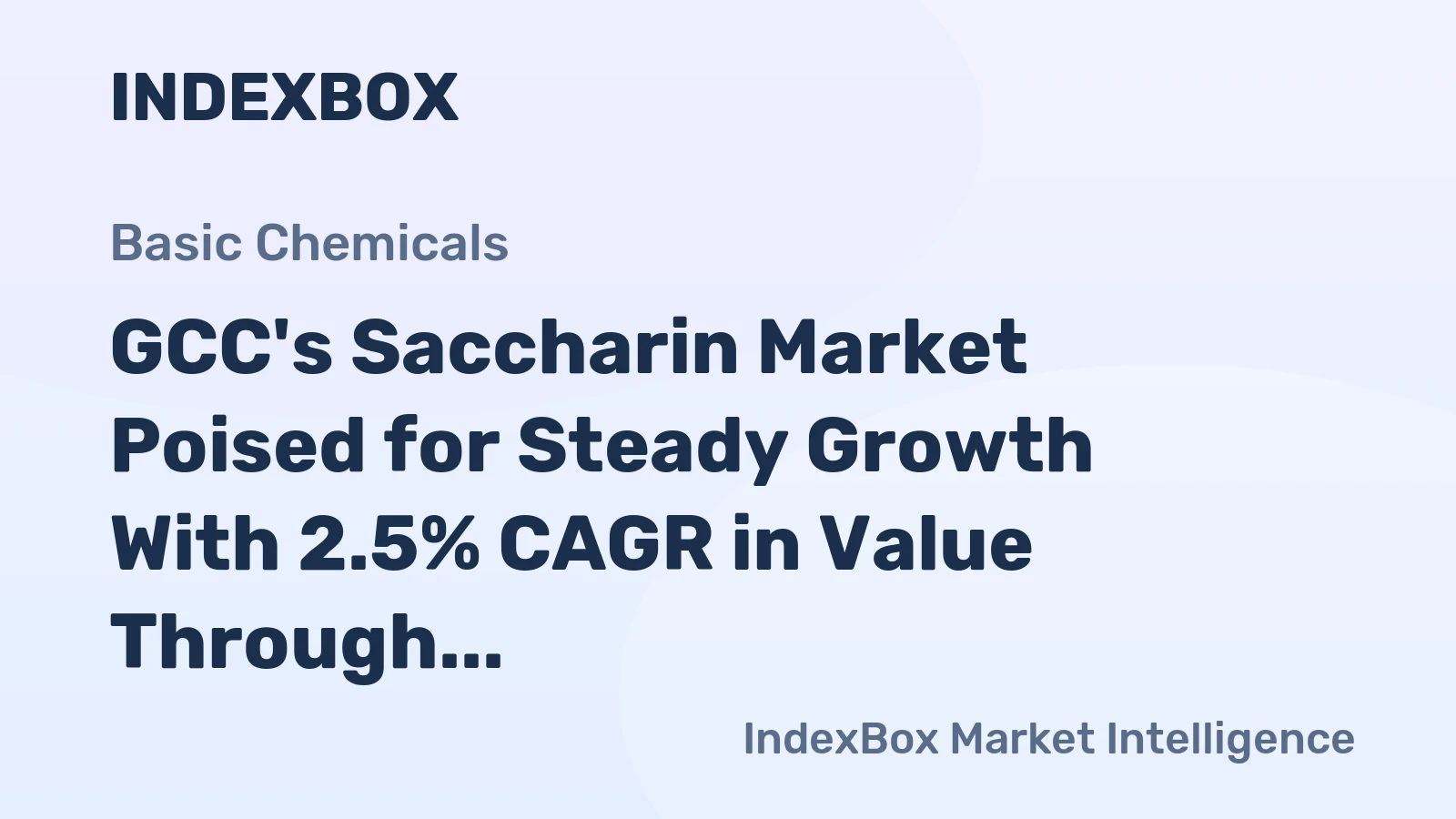 GCC's Saccharin Market Poised for Steady Growth With 2.5% CAGR in Value Through 2035