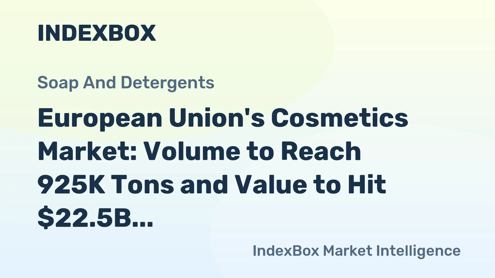 European Union's Cosmetics Market: Volume to Reach 925K Tons and Value to Hit $22.5B by 2035