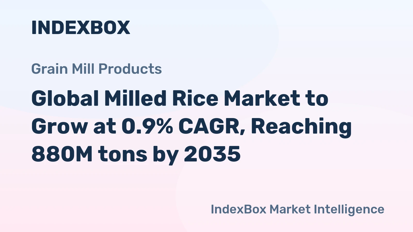 Global Milled Rice Market to Grow at 0.9% CAGR, Reaching 880M tons by 2035