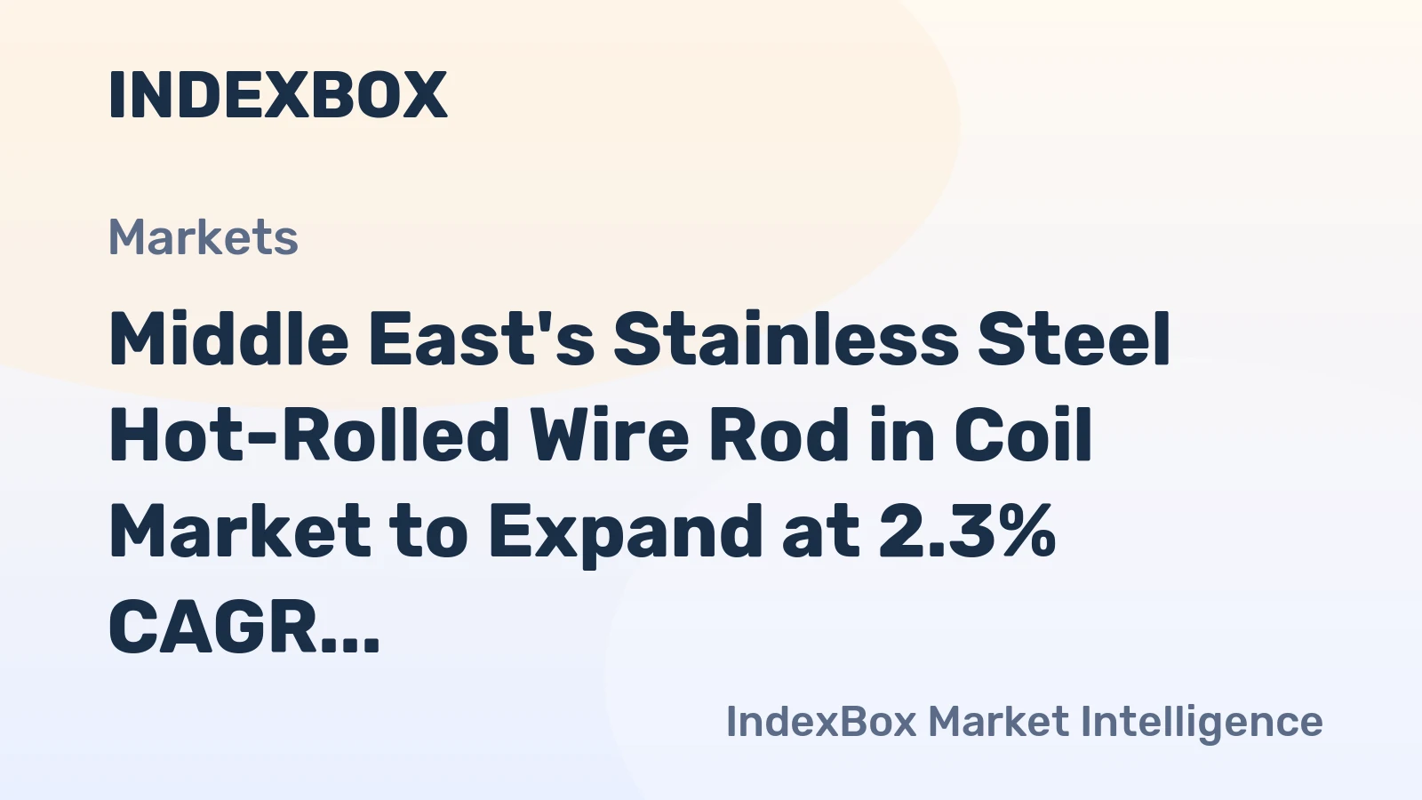 Middle East's Stainless Steel Hot-Rolled Wire Rod in Coil Market to Expand at 2.3% CAGR, Reaching 24K Tons by 2035