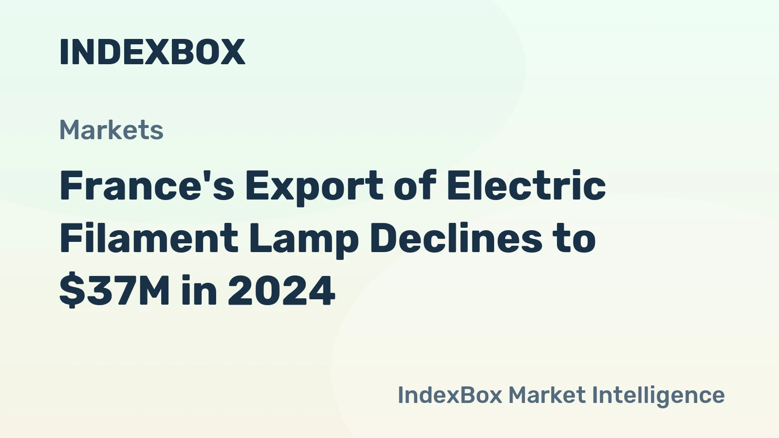 France's Export of Electric Filament Lamp Declines to $37M in 2024