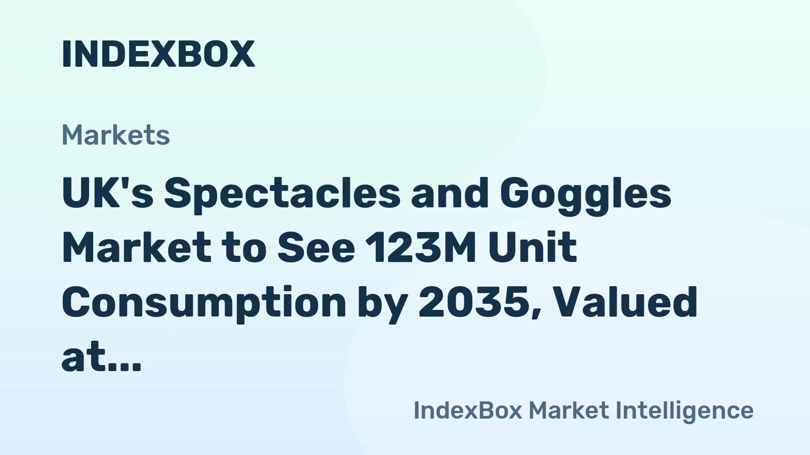 UK's Spectacles and Goggles Market to See 123M Unit Consumption by 2035, Valued at $730M
