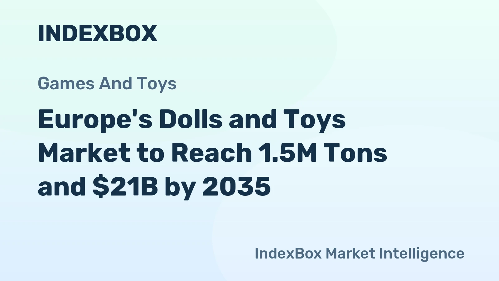 Europe's Dolls and Toys Market to Reach 1.5M Tons and $21B by 2035